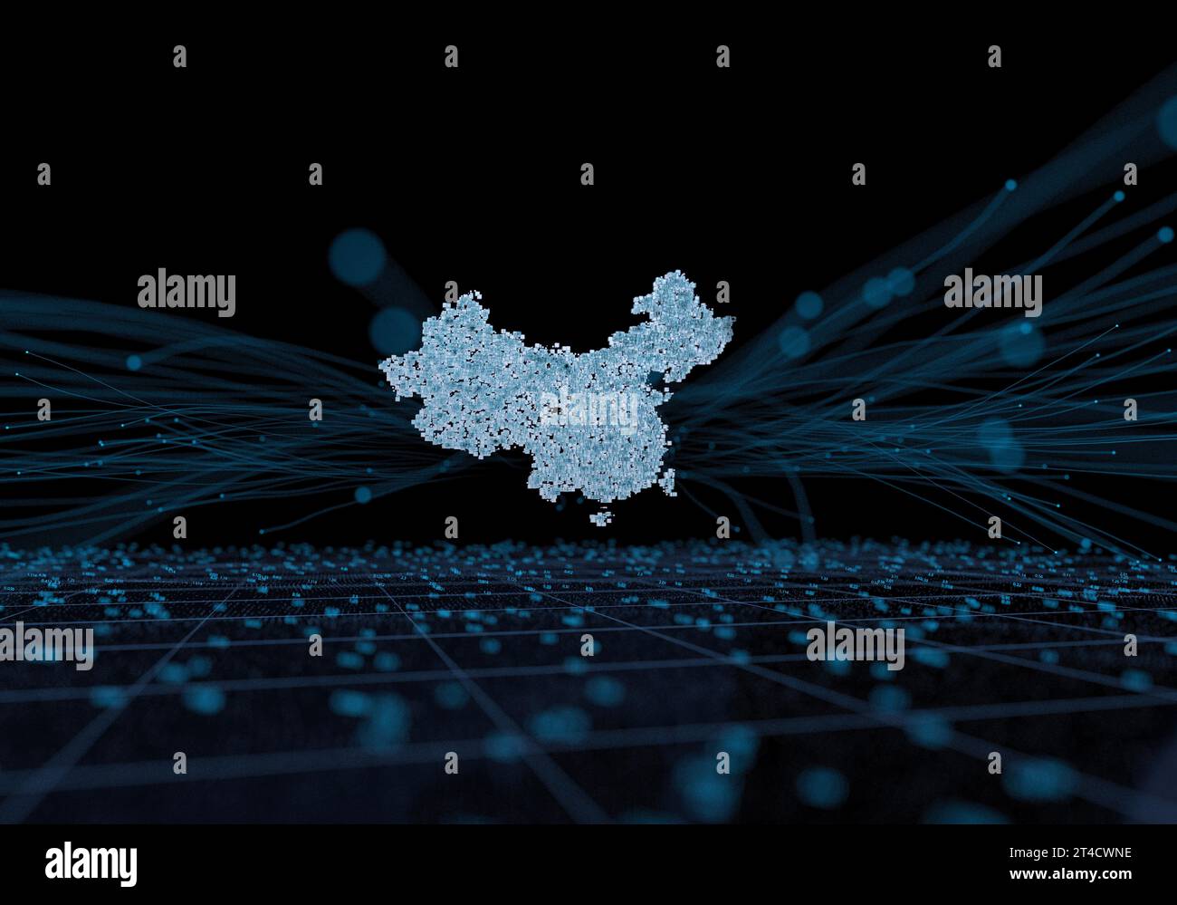 Smart Wireless Network Smart Technology Data Technology China Map Stock ...