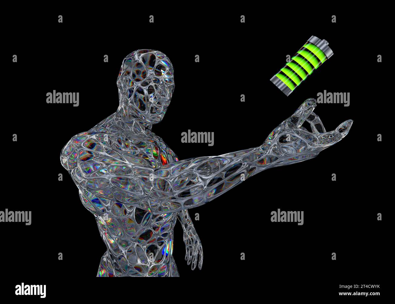 New energy future super battery and artificial intelligence Stock Photo ...