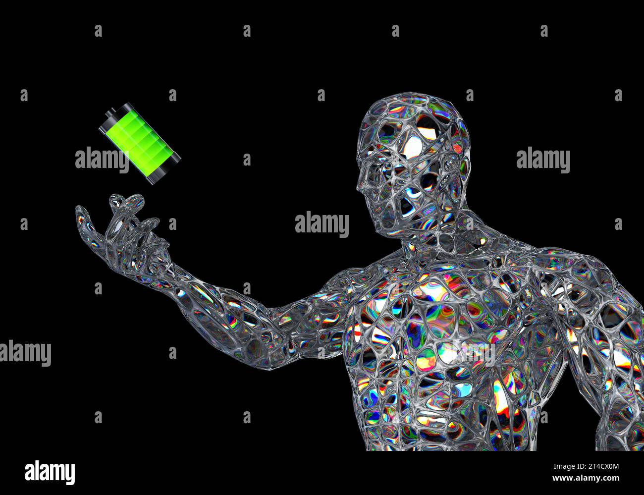 New energy future super battery and artificial intelligence Stock Photo ...