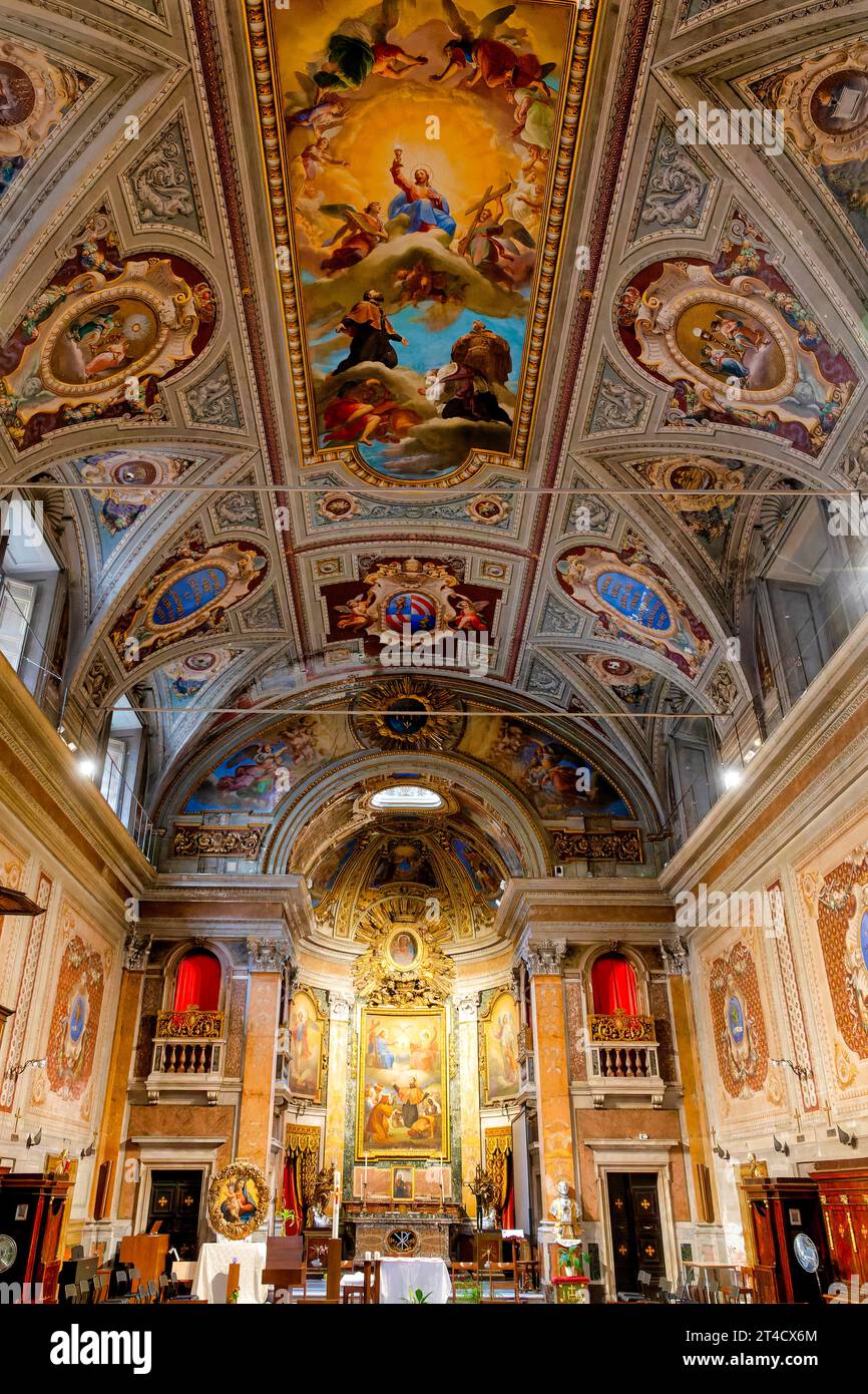 Interior of the Oratory of San Francesco Saverio del Caravita, Rome ...