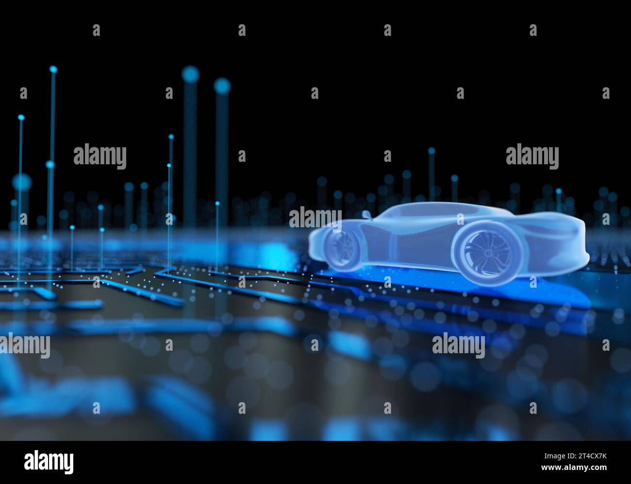 Future smart technology electric vehicle digital and electronic ...