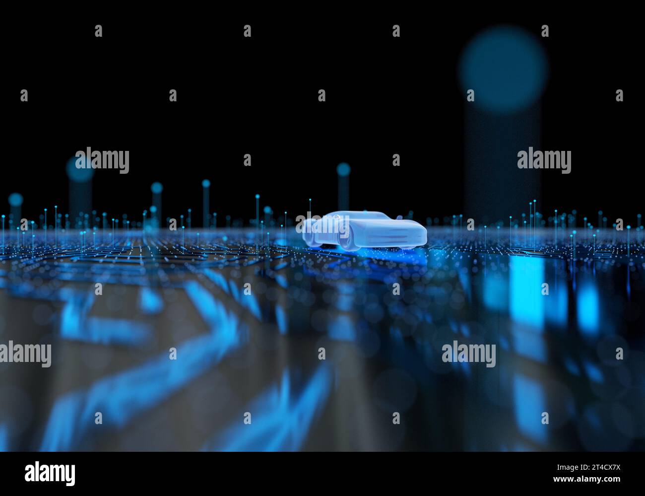 Future Smart Technology Electric Vehicle Digital And Electronic