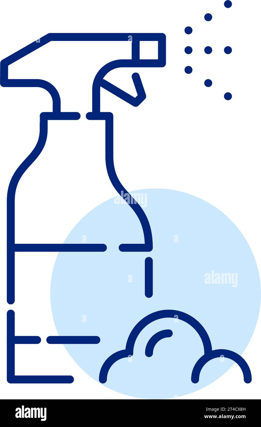 Spray foam cleaner. House cleaning detergent. Pixel perfect icon Stock ...