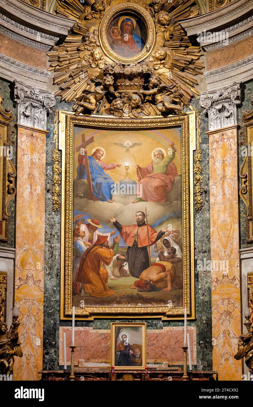Interior of the Oratory of San Francesco Saverio del Caravita, Rome ...