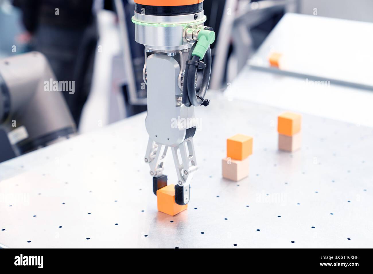 Modern handling robot - robotic arm. Smart factory Stock Photo - Alamy