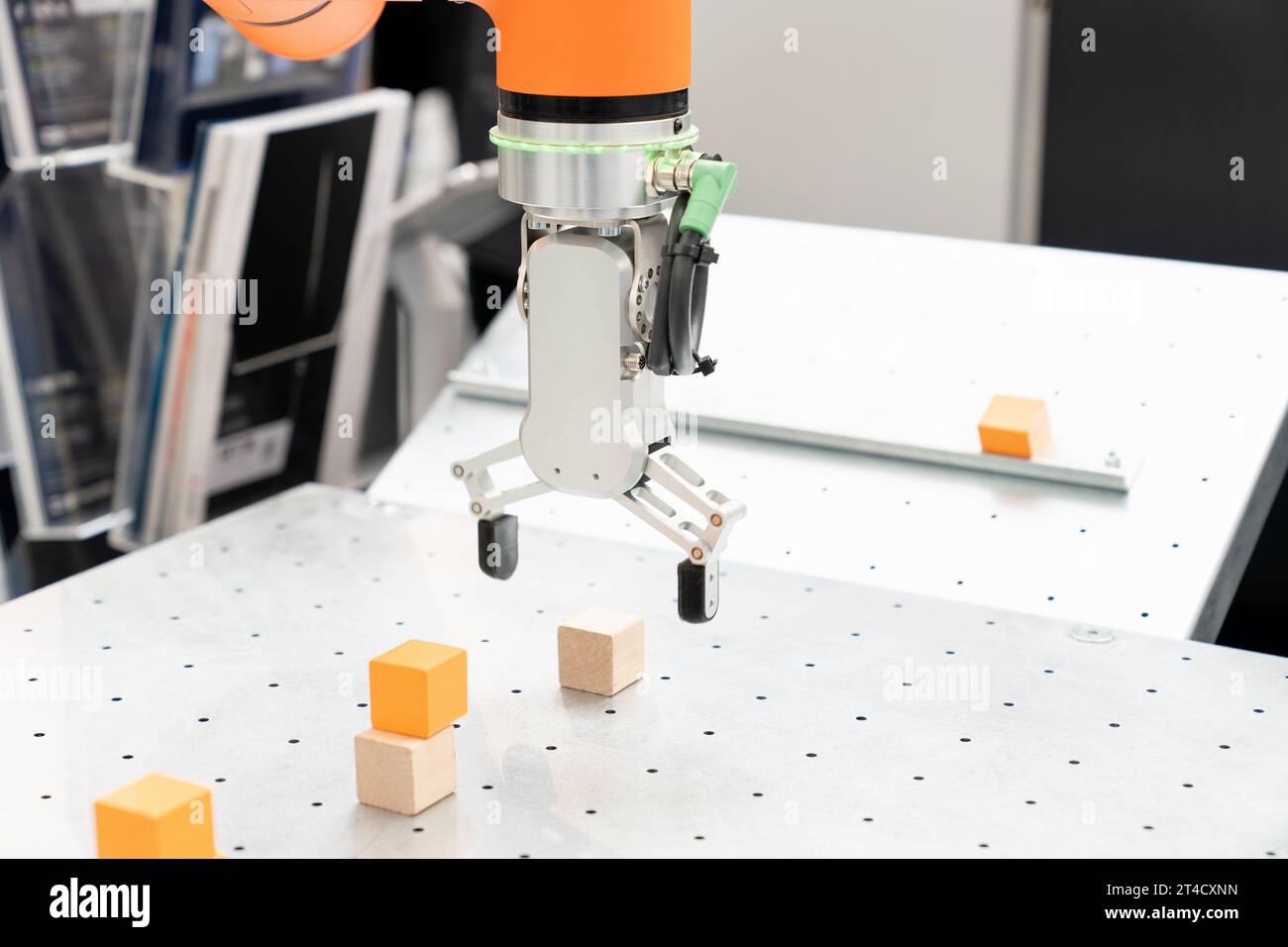 Modern handling robot - robotic arm. Smart factory Stock Photo - Alamy