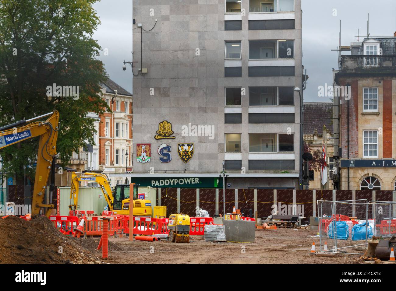 Redevelopment of the market square Northampton in 2023 Stock Photo - Alamy