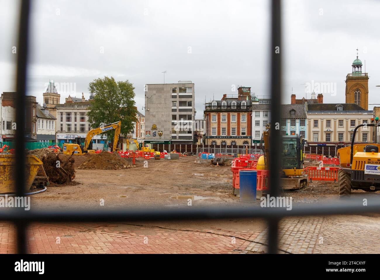 Redevelopment of the market square Northampton in 2023 Stock Photo - Alamy