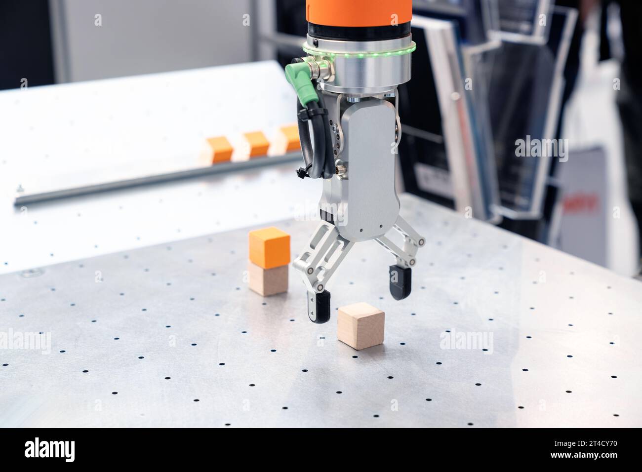 Modern handling robot - robotic arm. Smart factory Stock Photo - Alamy