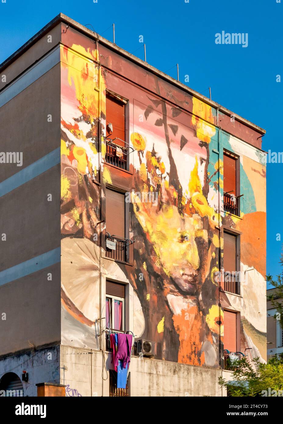 "Supernova" mural by street artist Jerico in the Garbatella district ...