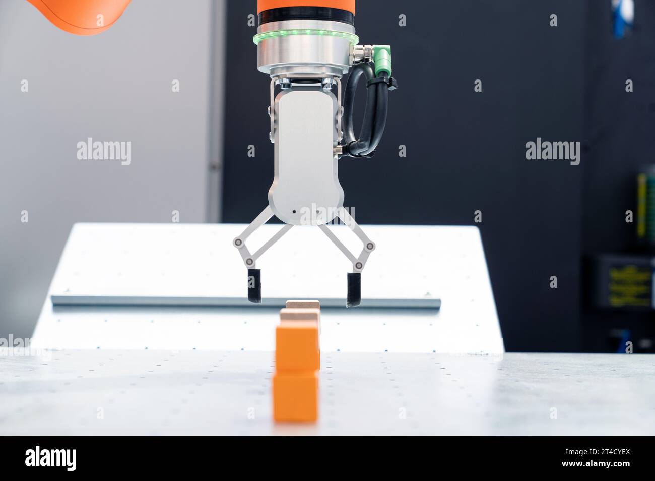Modern handling robot - robotic arm. Smart factory Stock Photo - Alamy