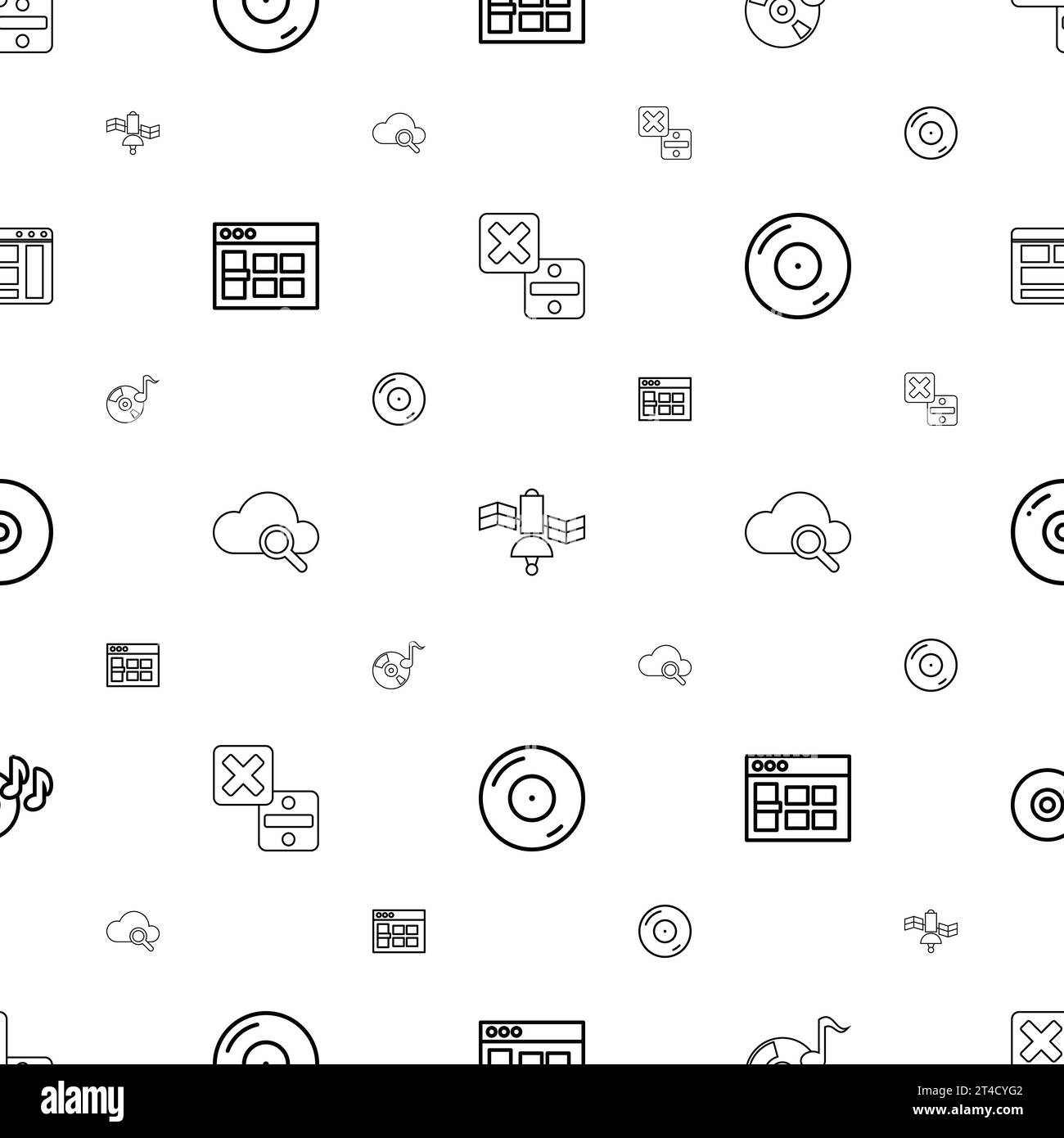 Software icons pattern seamless white background Vector Image Stock ...