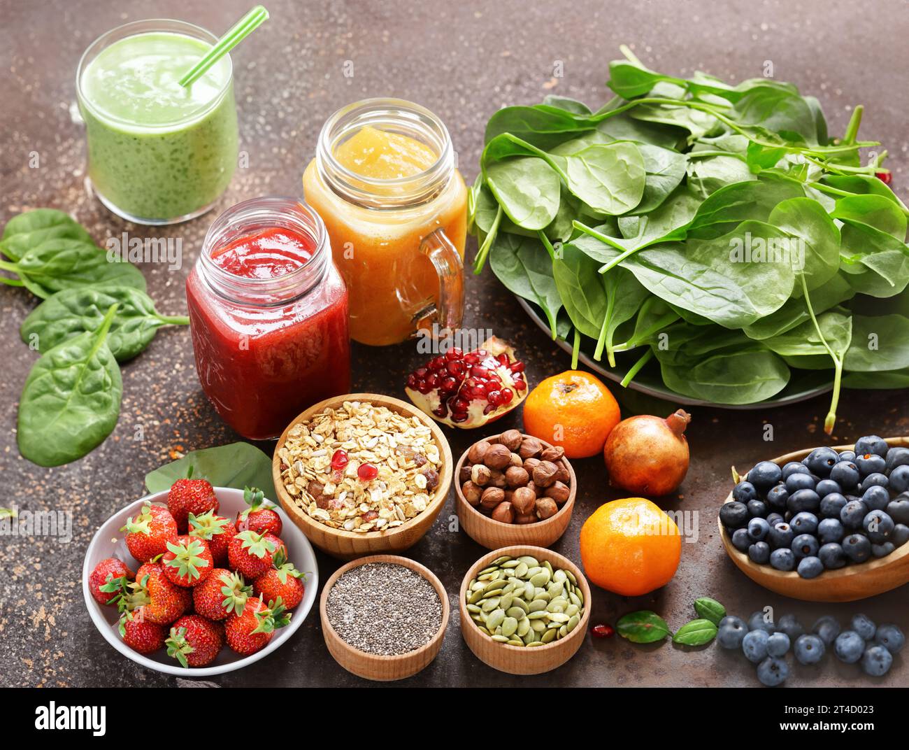 healthy eating foods for diet super food Stock Photo - Alamy