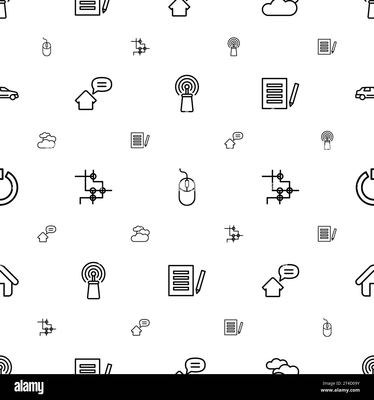 Web Icons Pattern Seamless White Background Vector Image Stock Vector Image And Art Alamy