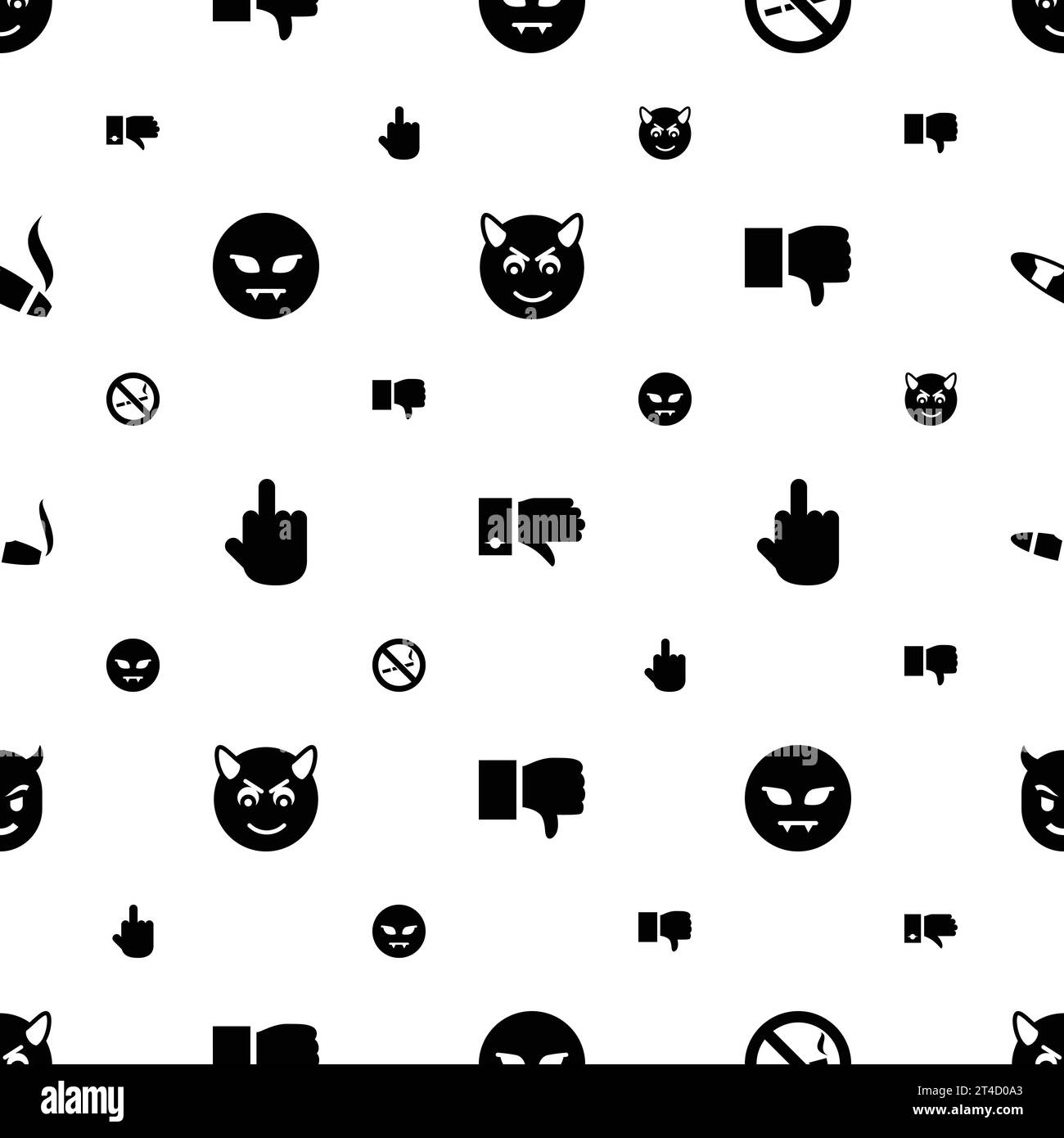 Bad icons pattern seamless white background Vector Image Stock Vector ...