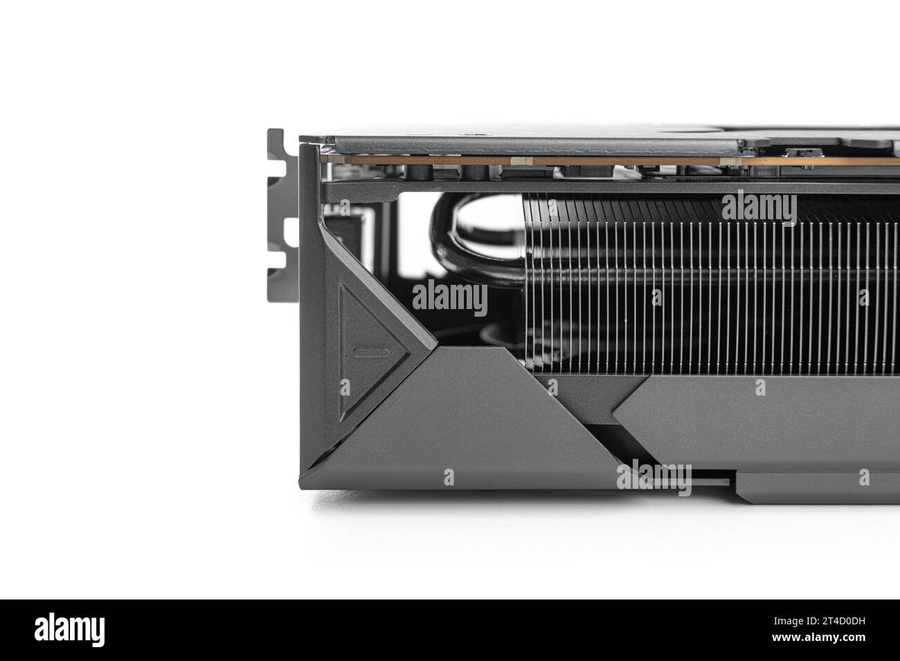 Powerful graphic video card of a computer isolated on a white ...