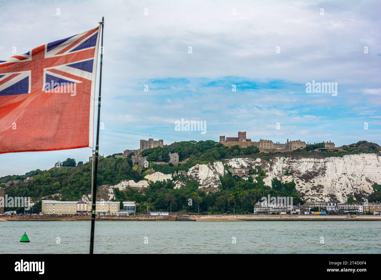 View of the Castle, the beach and the White Cliffs of Dover from the ...