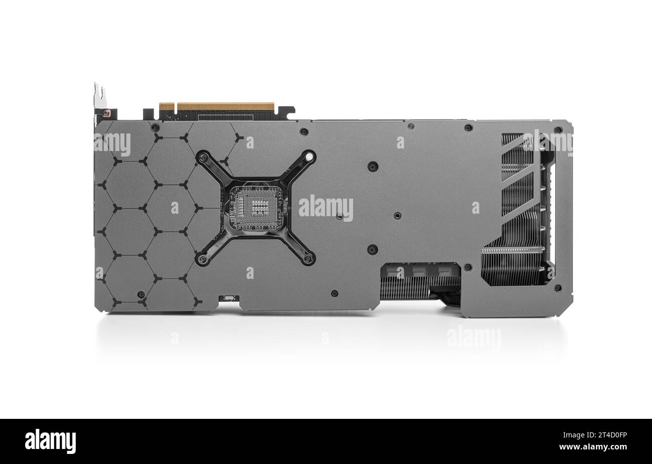 Powerful graphic video card of a computer isolated on a white ...