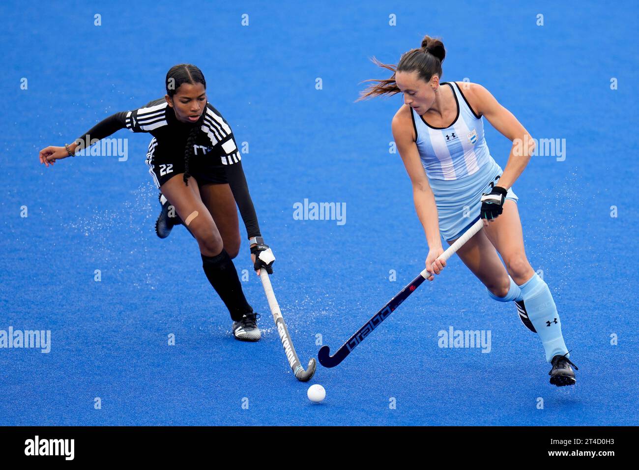 Trinidad and Tobago's Robyn Dash, left, and Argentina's Eugenia ...