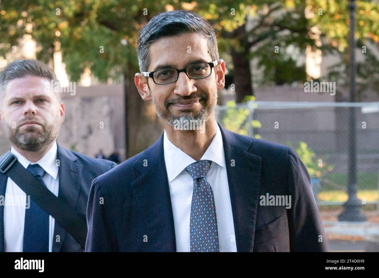 Google and Alphabet Inc. CEO Sundar Pichai arrives at the federal ...