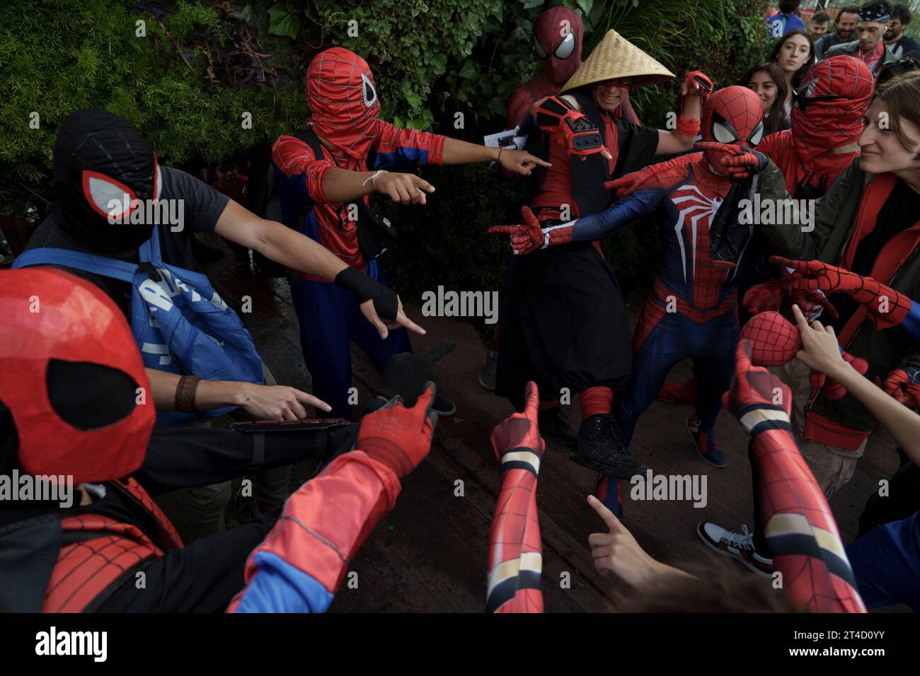 BUENOS AIRES, ARGENTINA - OCTOBER 29: People in characteristic Spider ...