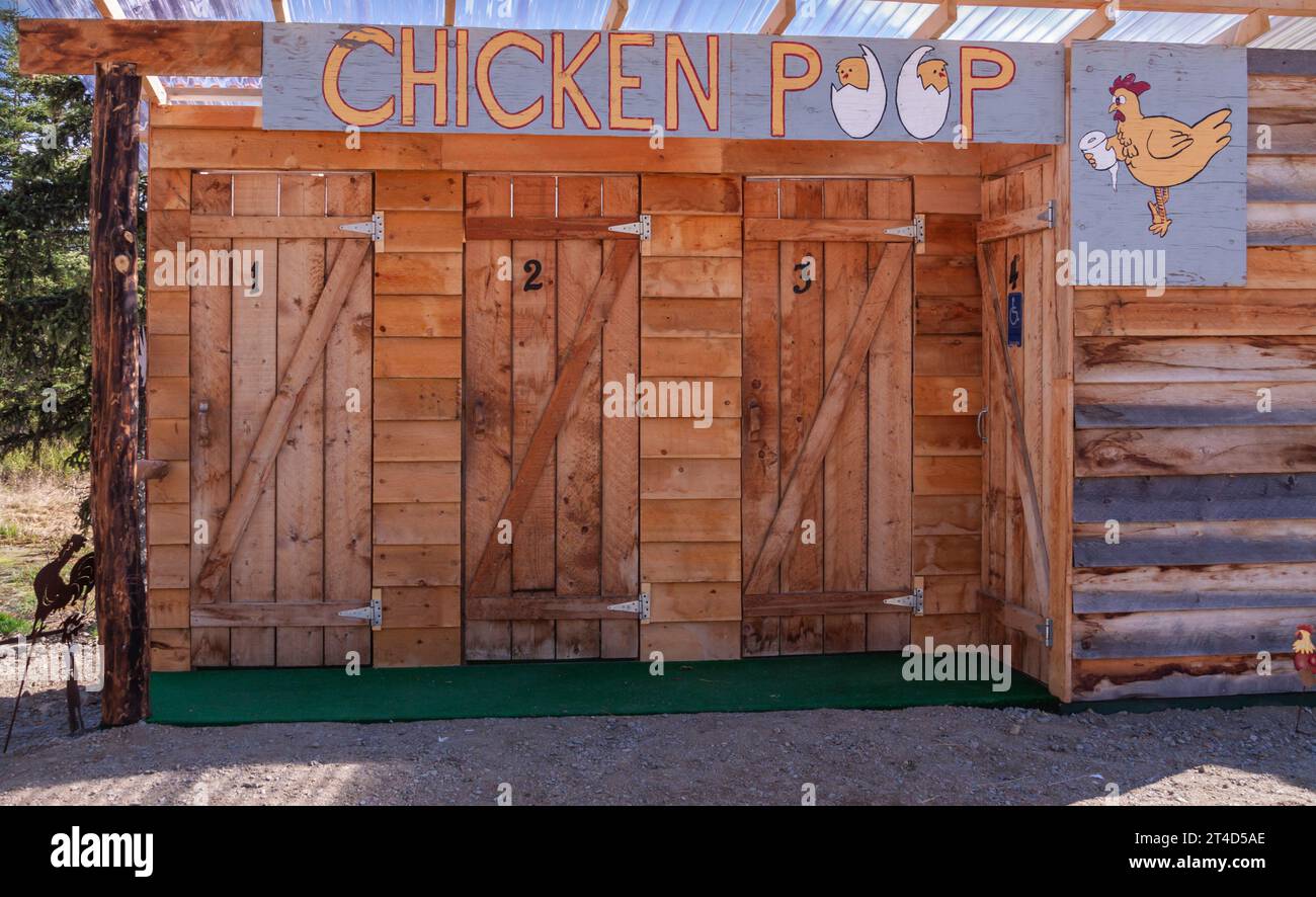 Outhouse in Chicken, Alaska, is a tourism based small town on the "Top ...