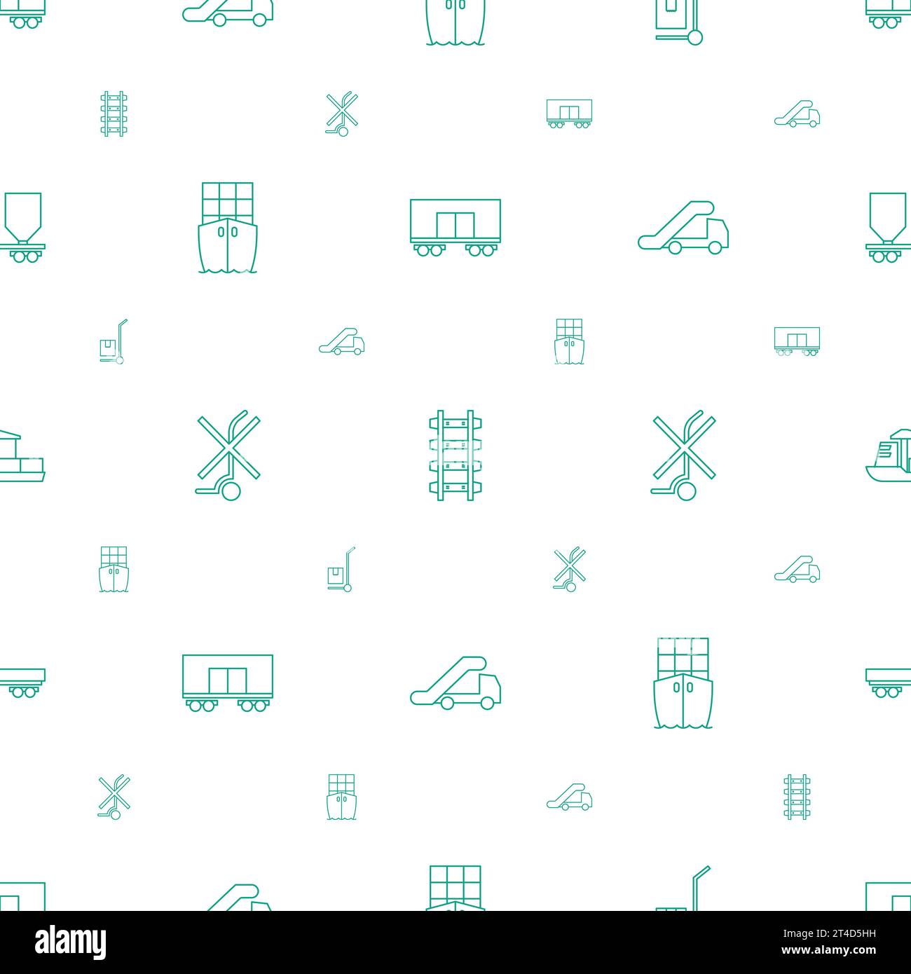 Freight icons pattern seamless white background Vector Image Stock ...