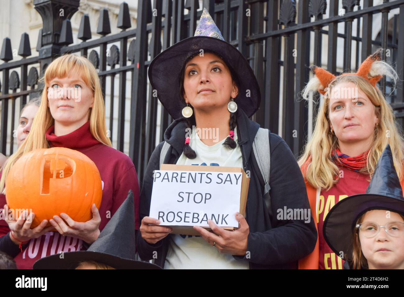 London, UK. 30th October 2023. Parents and children staged a Halloween ...
