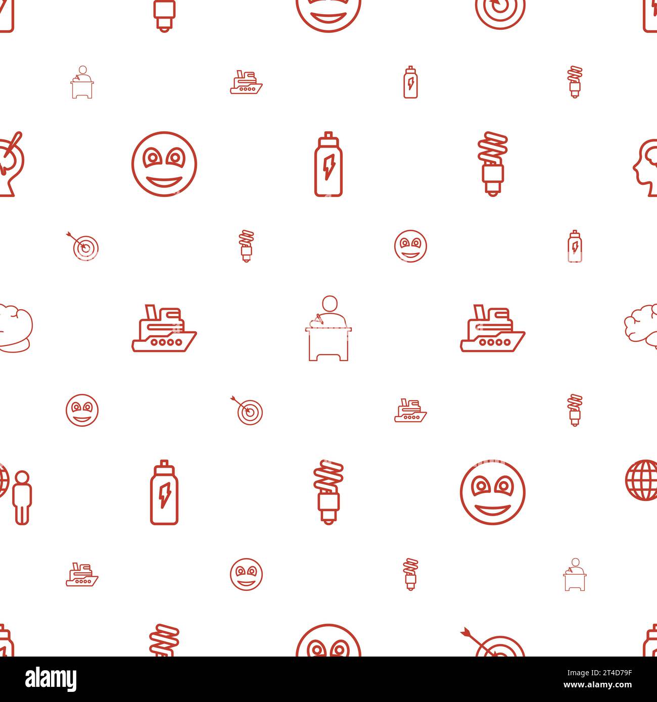 Idea icons pattern seamless white background Vector Image Stock Vector ...