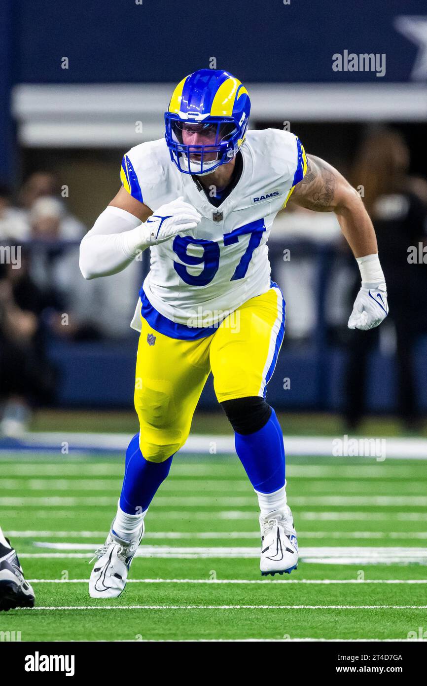 Los Angeles Rams linebacker Michael Hoecht (97) is seen during an NFL ...