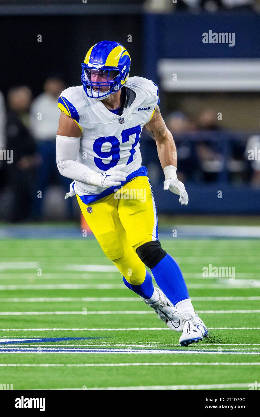 Los Angeles Rams linebacker Michael Hoecht (97) is seen during an NFL ...