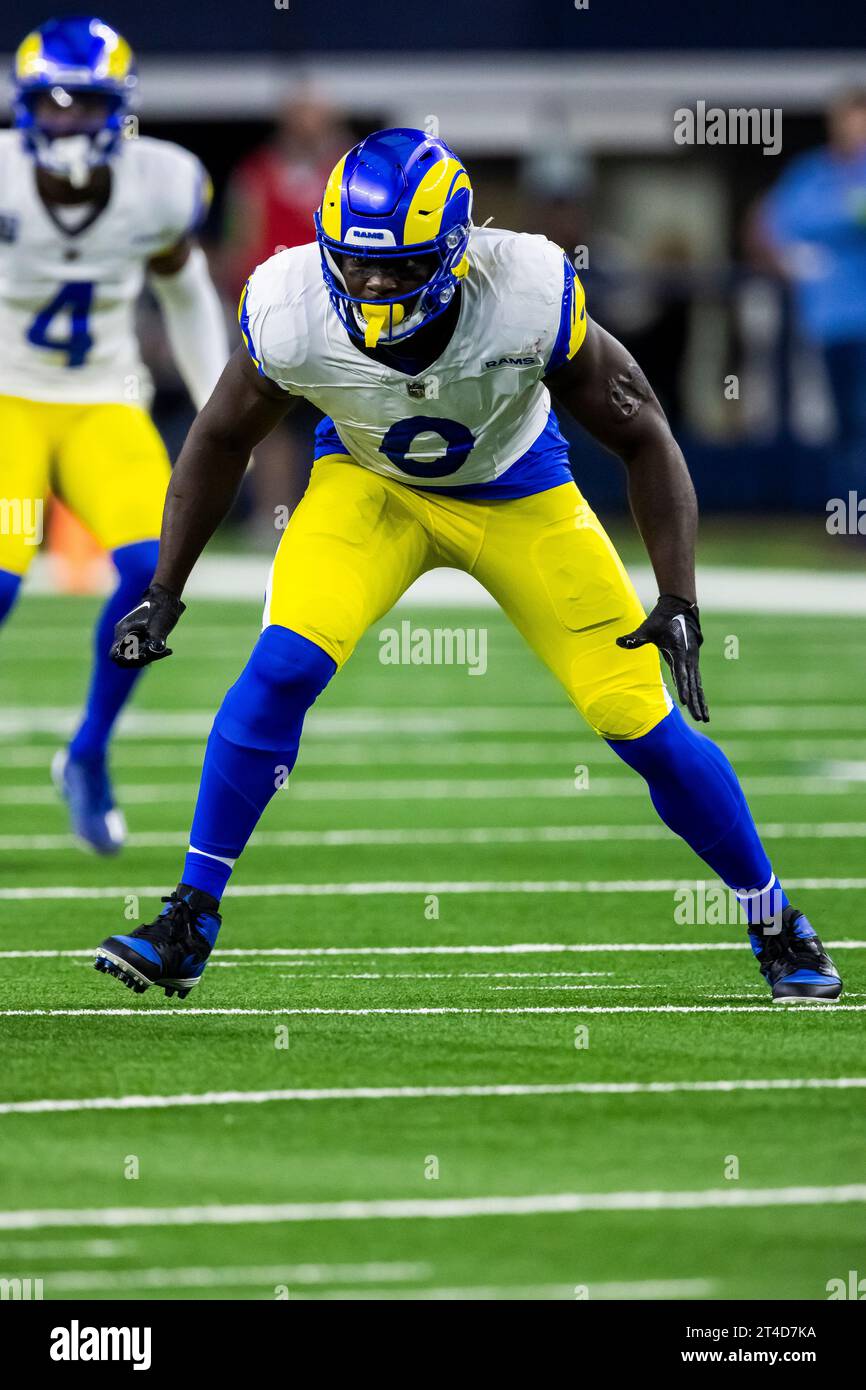 Los Angeles Rams linebacker Byron Young (0) is seen during an NFL ...