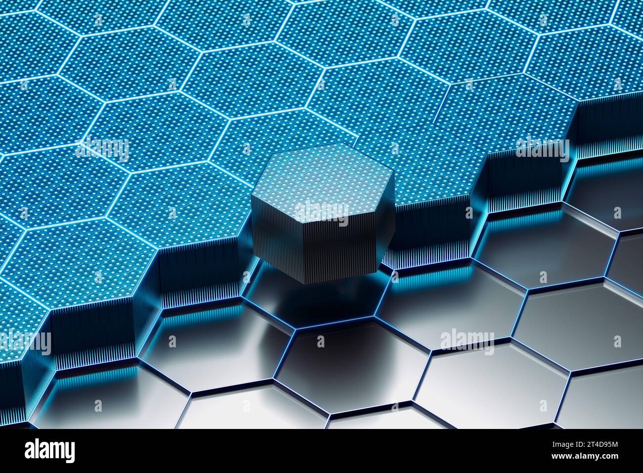 Blockchain technology with bricks forming a blockchain structure ...