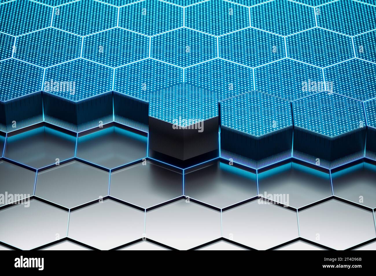 Blockchain technology with bricks forming a blockchain structure ...