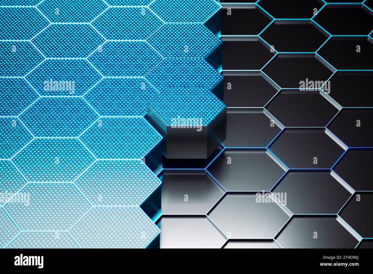 Blockchain technology with bricks forming a blockchain structure ...