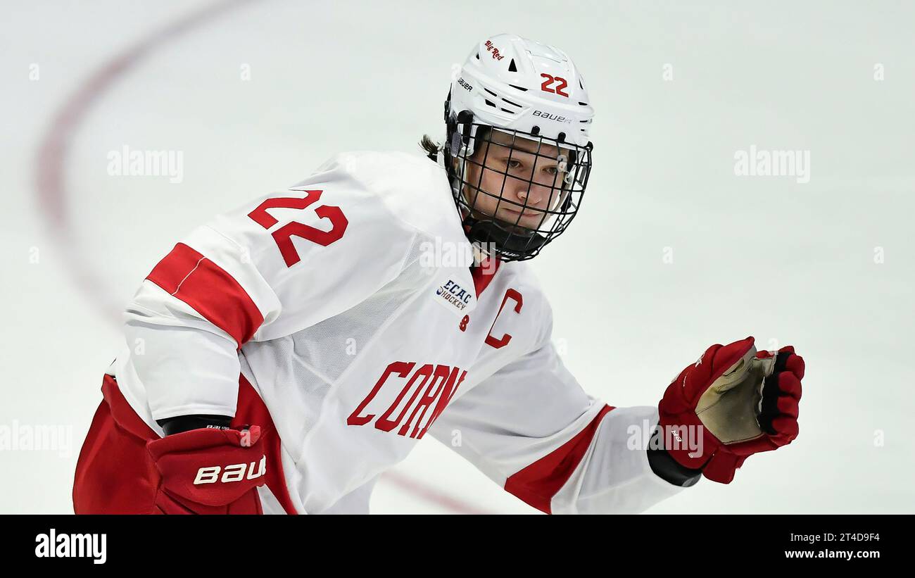 Cornell forward Kyle Penney (22) skates during the first period of an ...