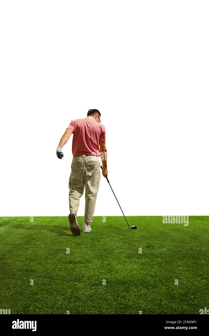 Rear view teeing off golf hi-res stock photography and images - Alamy