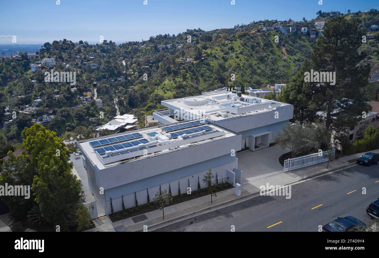 Drone view showing house on Mount Olympus neighbourhood. Oceanus House ...