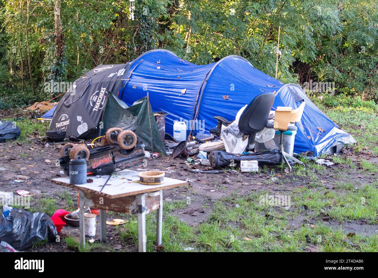 Windsor, Berkshire, UK. 30th October, 2023. Rough sleepers have set up ...
