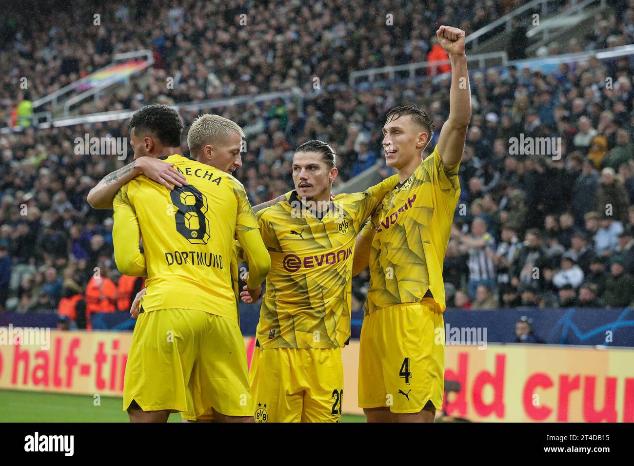 Borussia Dortmund Celebrates Felix Nmecha scoring 1-0- Newcastle United ...