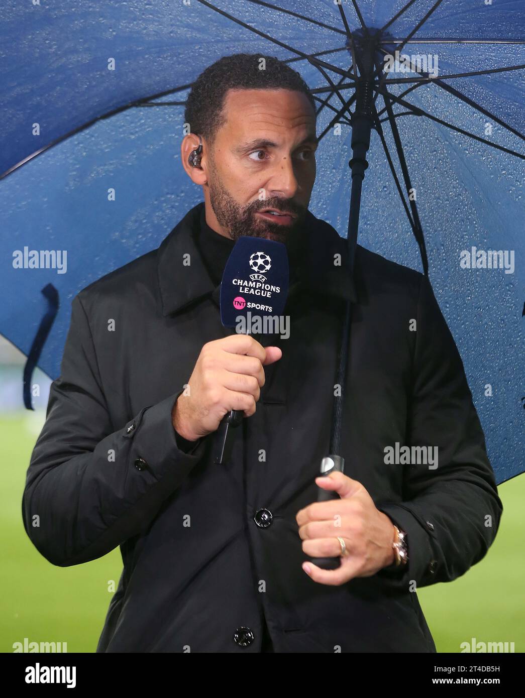 TV Presenter Rio Ferdinand for TNT Sports. - Newcastle United v ...