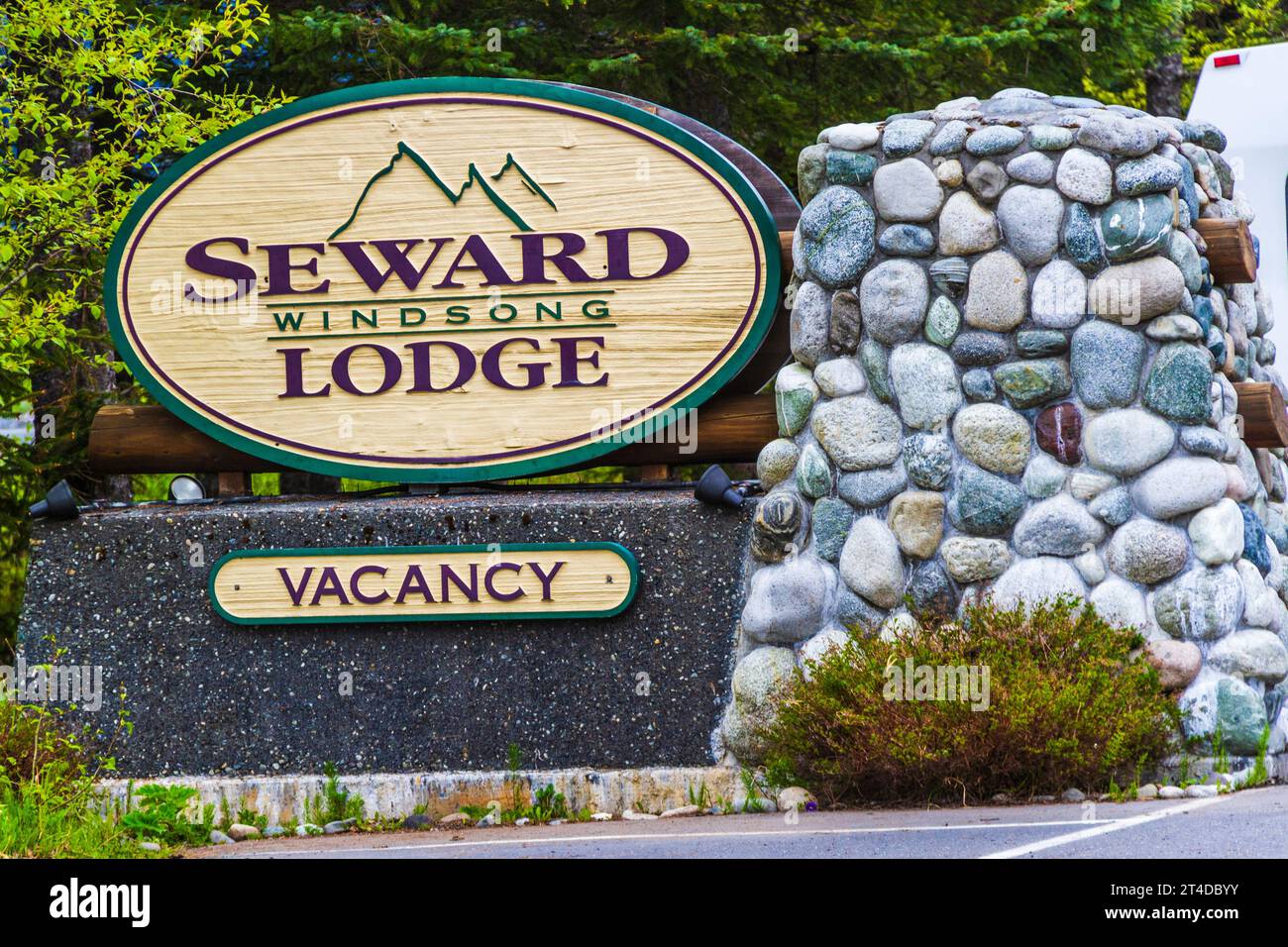 Seward Windsong Lodge on Kenai Peninsula at Seward, Alaska Stock Photo ...