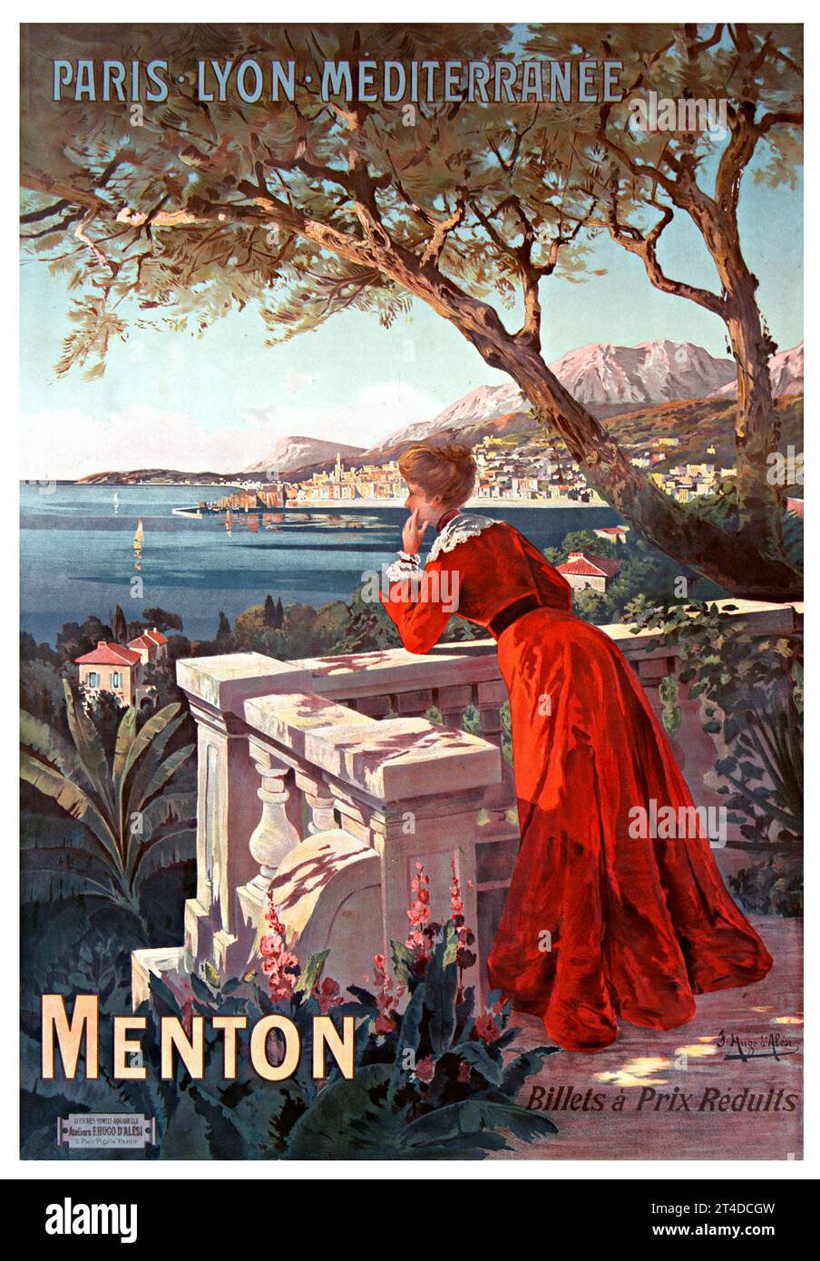 Vintage sea vacation poster Cut Out Stock Images & Pictures - Alamy