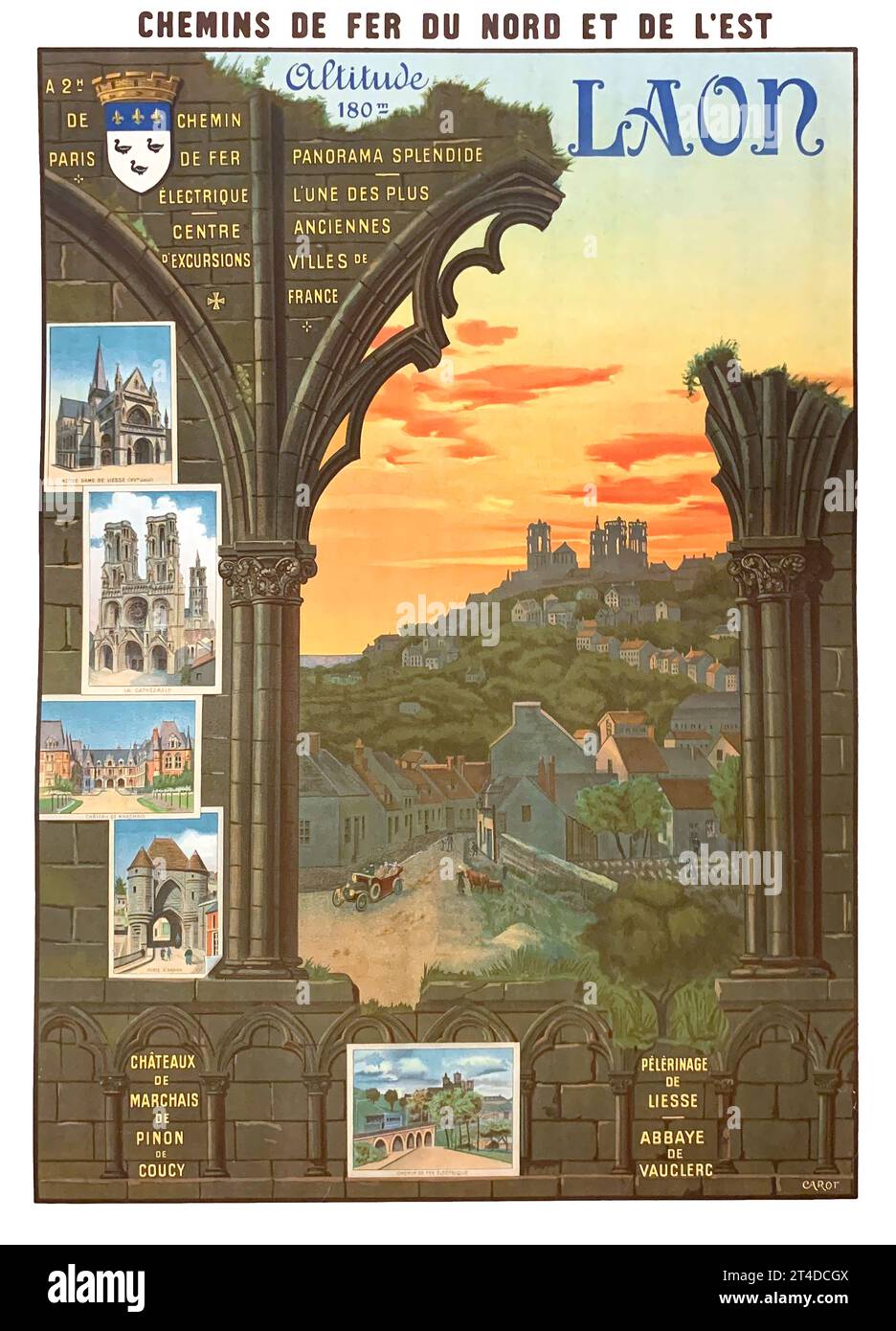 Vintage Travel Poster 1800’s Stock Photo - Alamy