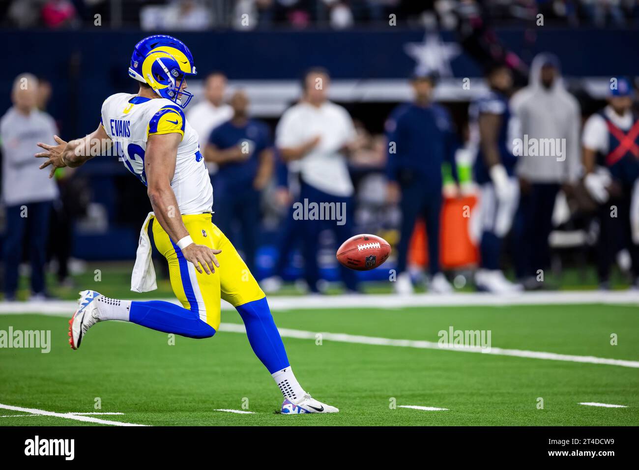 Los Angeles Rams punter Ethan Evans (42) punts during an NFL football ...