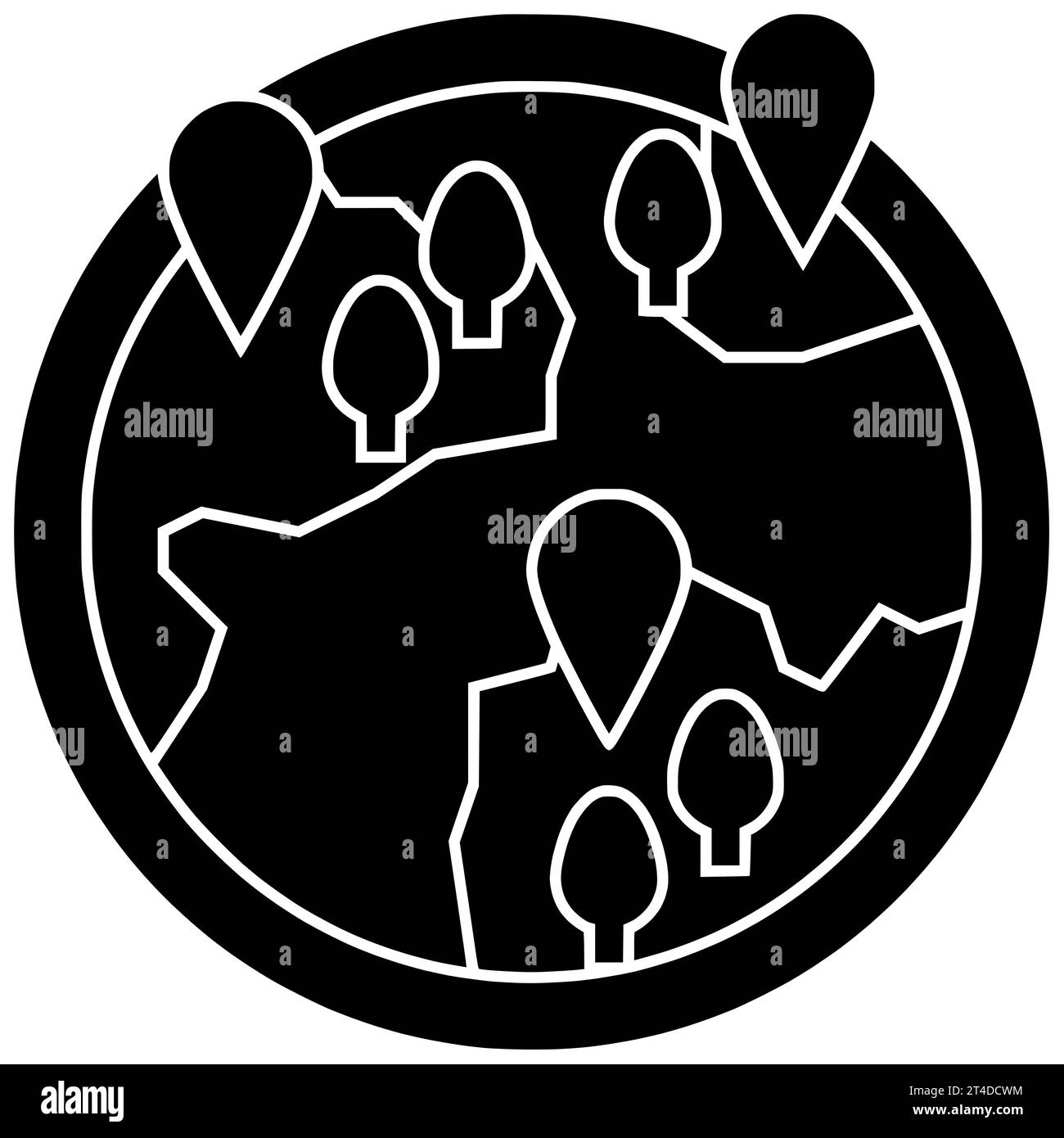 geology black compass silhouette cartography illustration map icon ...