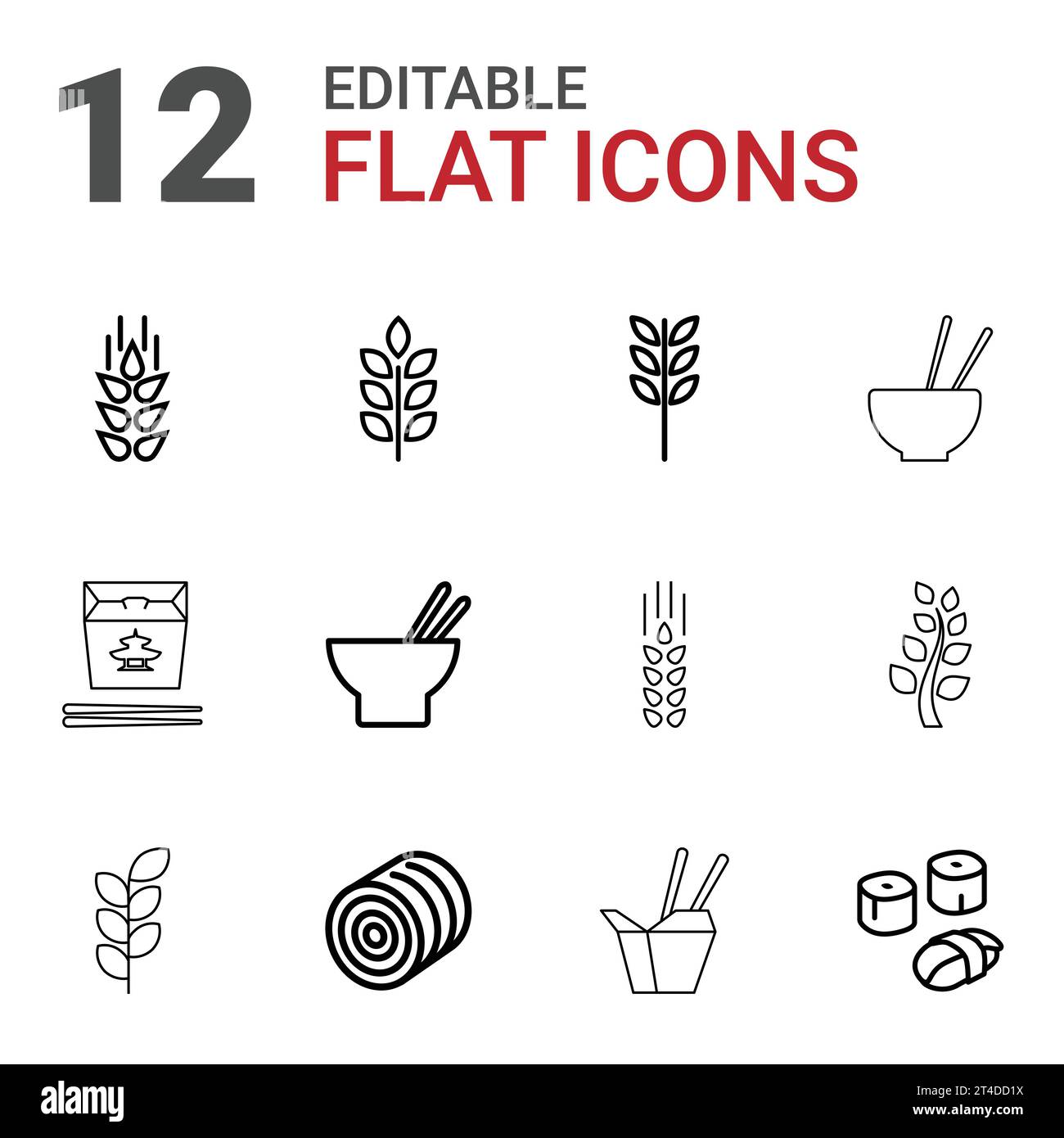 Rice plant image Stock Vector Images - Alamy