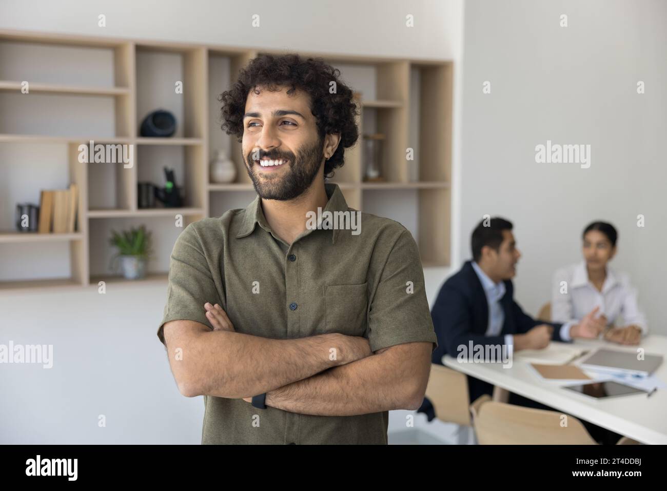 Thoughtful middle aged Indian businessman, CEO, company owner candid ... Thoughtful middle aged Indian businessman, CEO, company owner candid ...