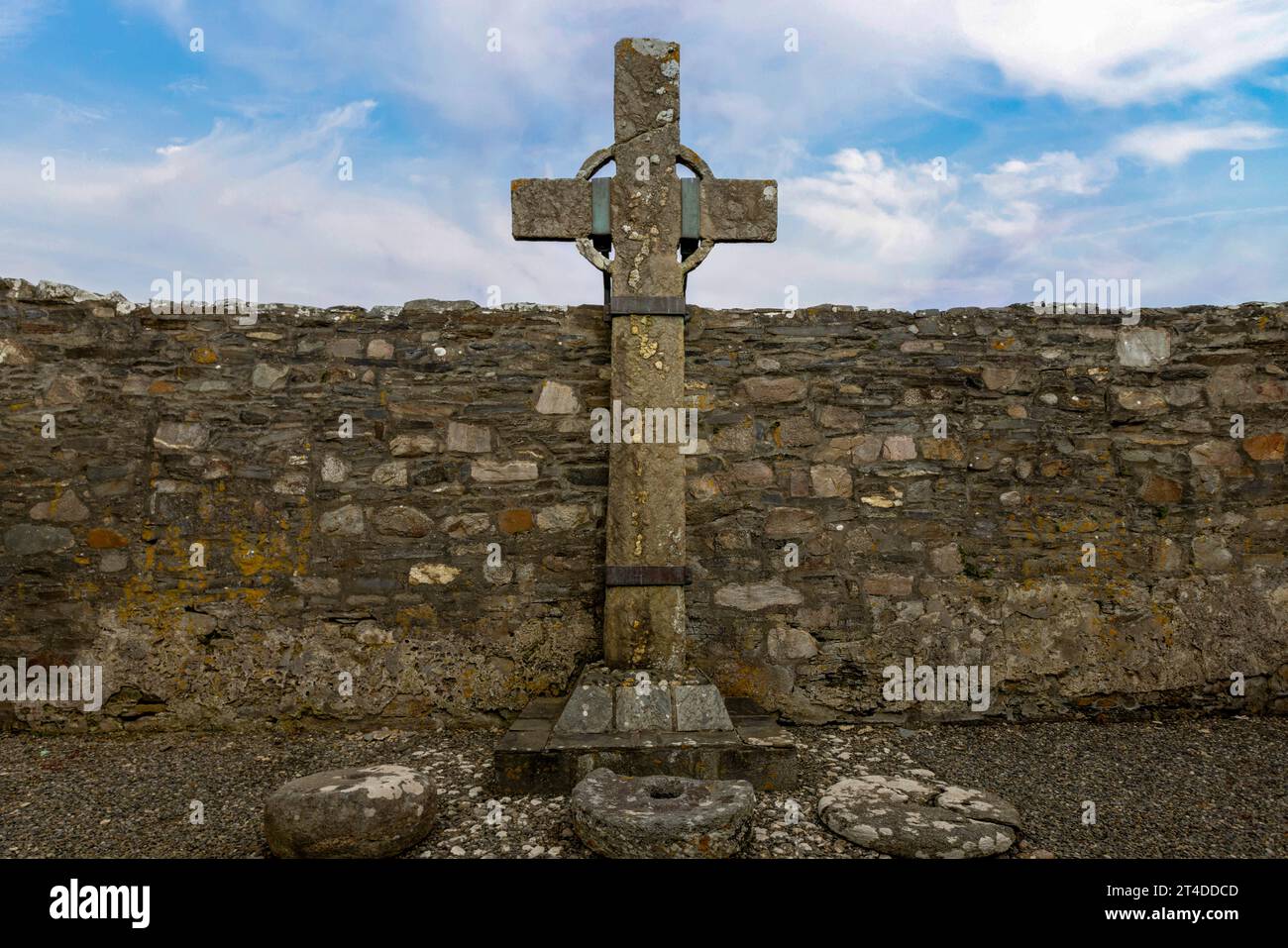 The ruined medieval Ray Church in Donegal, Ireland, renowned for its ...