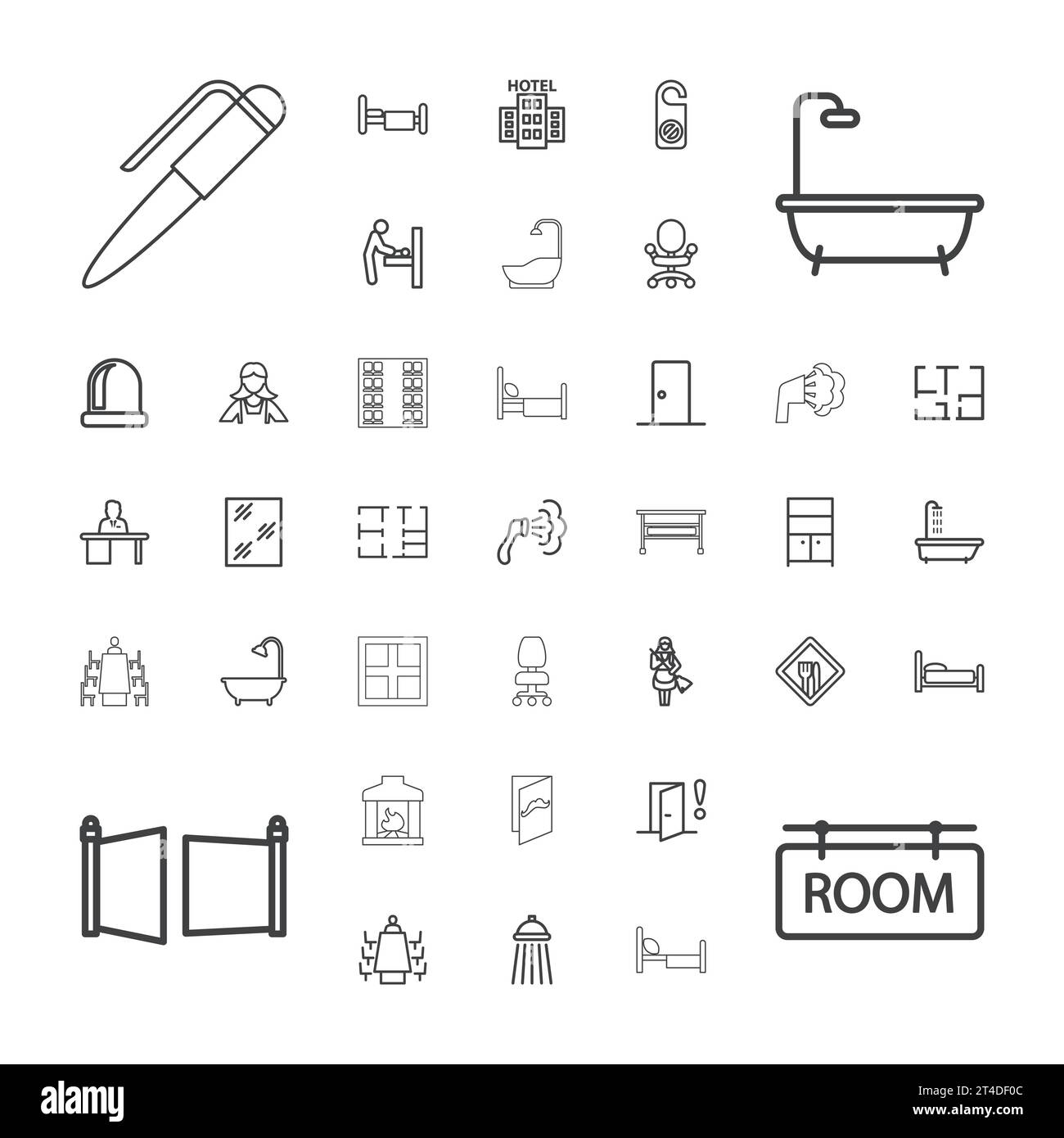 Changing hotel bed Stock Vector Images - Alamy